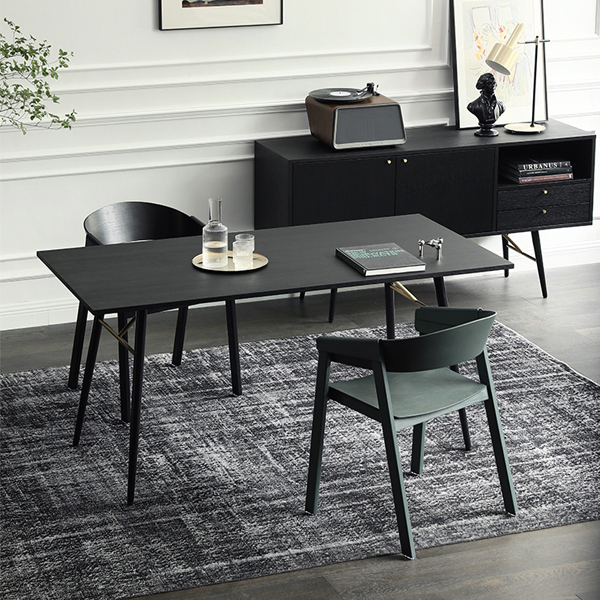Scandinavian Replica Arm Chair | Cover | Fabric Upholstered | Dark ...
