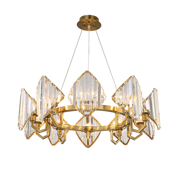 Buy Dimond Crystal 1 Tier LED Pendant Light - Gold Stain