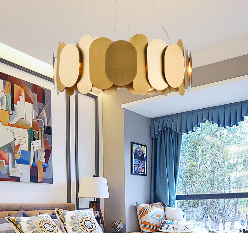 LED Pendant Lamp | Brass Halation | Copper Shade - MF Lighting