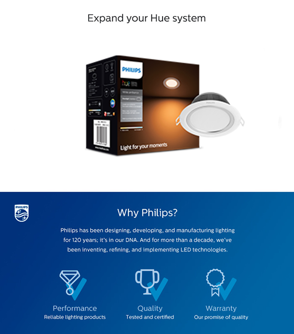 Philips Hue Downlights | 59001/31/C5 | Lectory